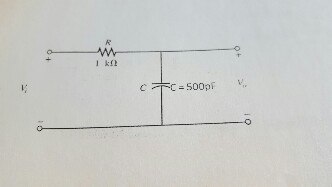 Solved Find the cut-off frequency for the low pass RC filter | Chegg.com