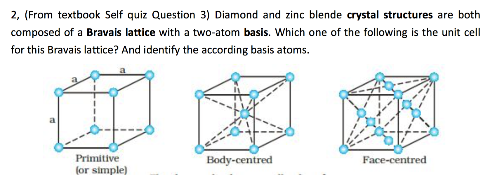 Solved Diamond and zinc blende crystal structures are both | Chegg.com