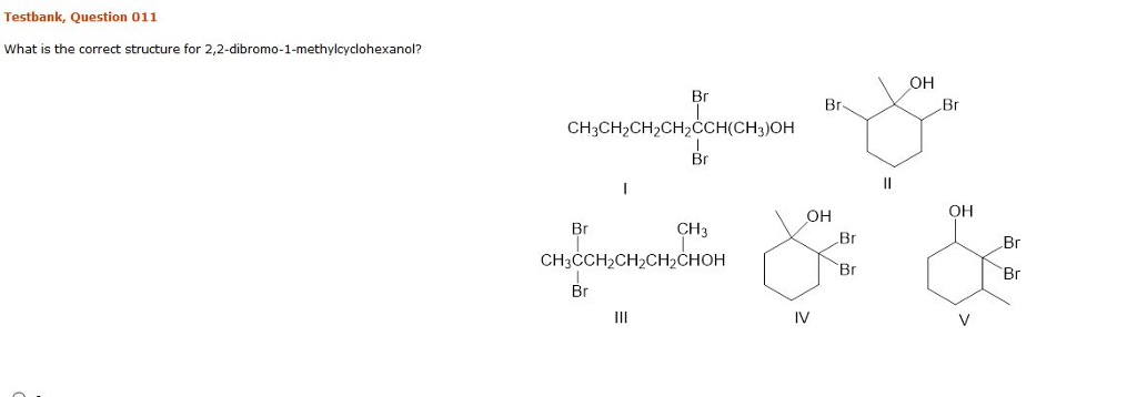 Solved Testbank Question 011 What Is The Correct Structure