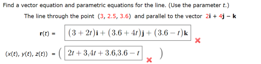 Solved Find A Vector Equation And Parametric Equations For