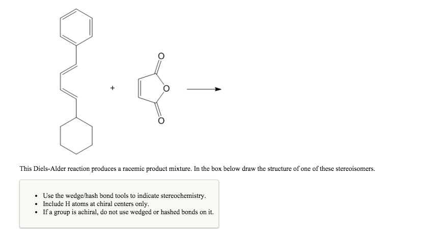 Solved This Diels-Alder reaction produces a racemic product | Chegg.com