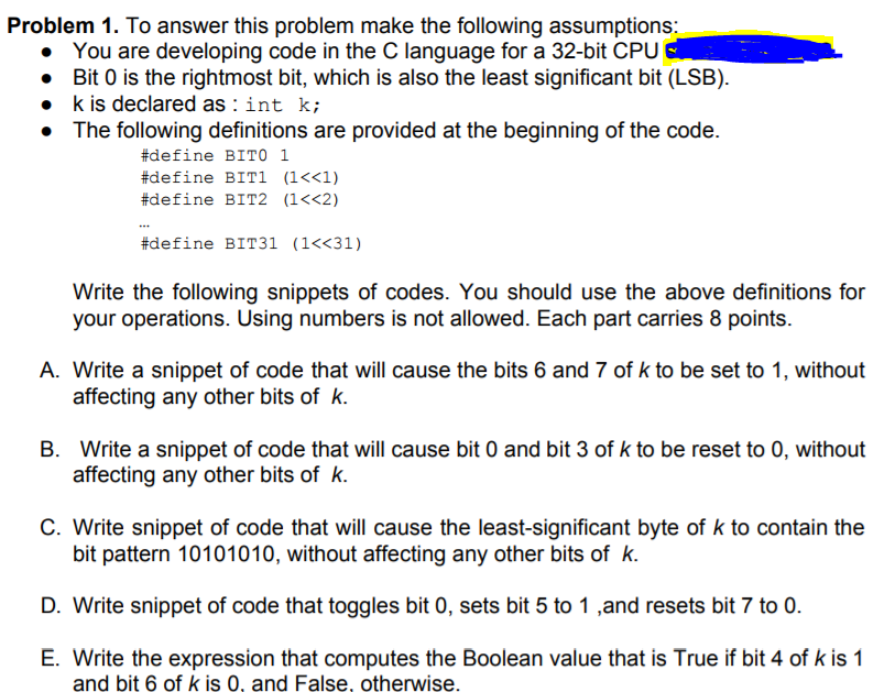 Solved Problem 1. To answer this problem make the following | Chegg.com