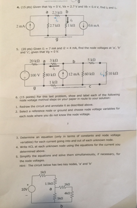 Solved Given that Vg = 0 v, va = 2.7 v and vb = 0.4 v, find | Chegg.com