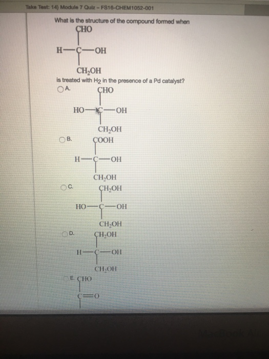 Solved What is the structure of the compound formed when is | Chegg.com