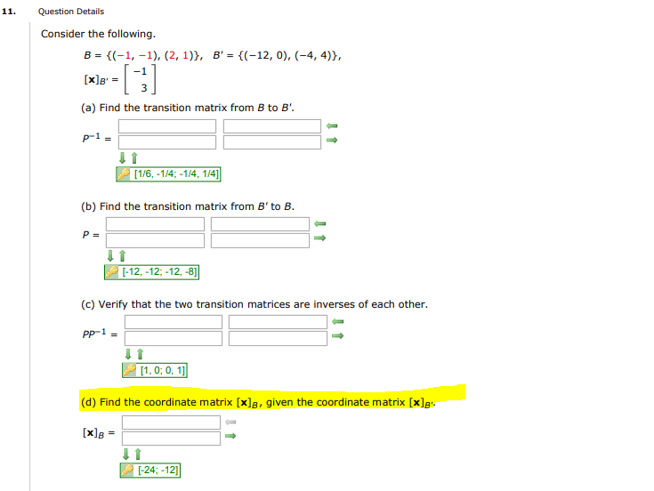 Solved Consider the following. (a) Find the transition | Chegg.com