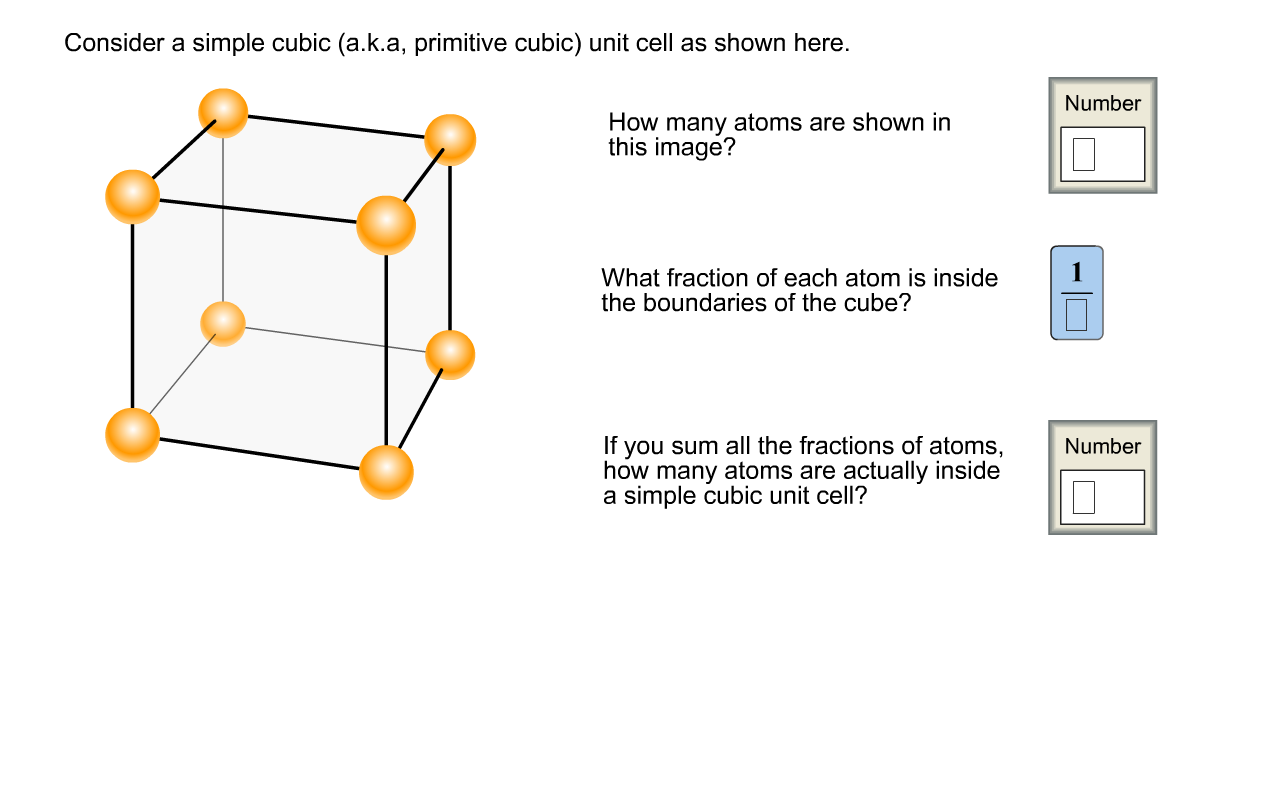 Solved Consider a simple cubic (a.k.a, primitive cubic) unit | Chegg.com