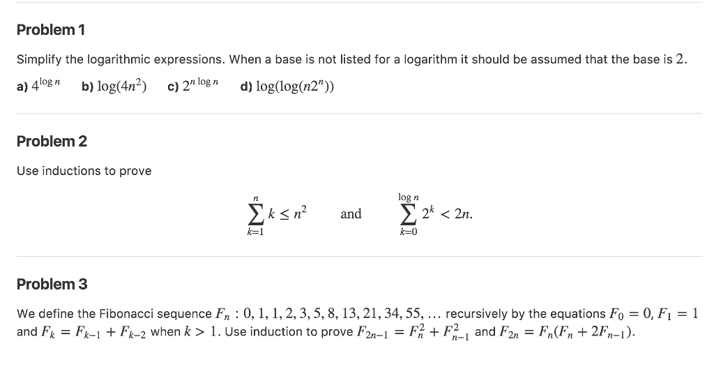 Solved Simplify the logarithmic expressions. When a base is | Chegg.com