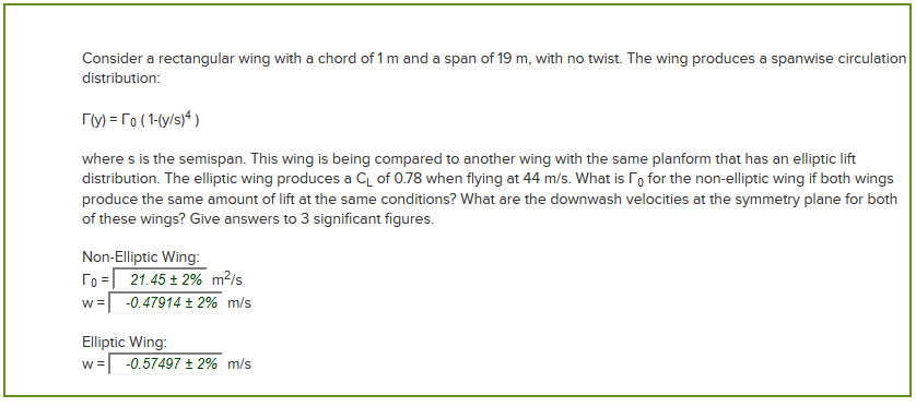 Consider a rectangular wing with a chord of 1 m and a | Chegg.com