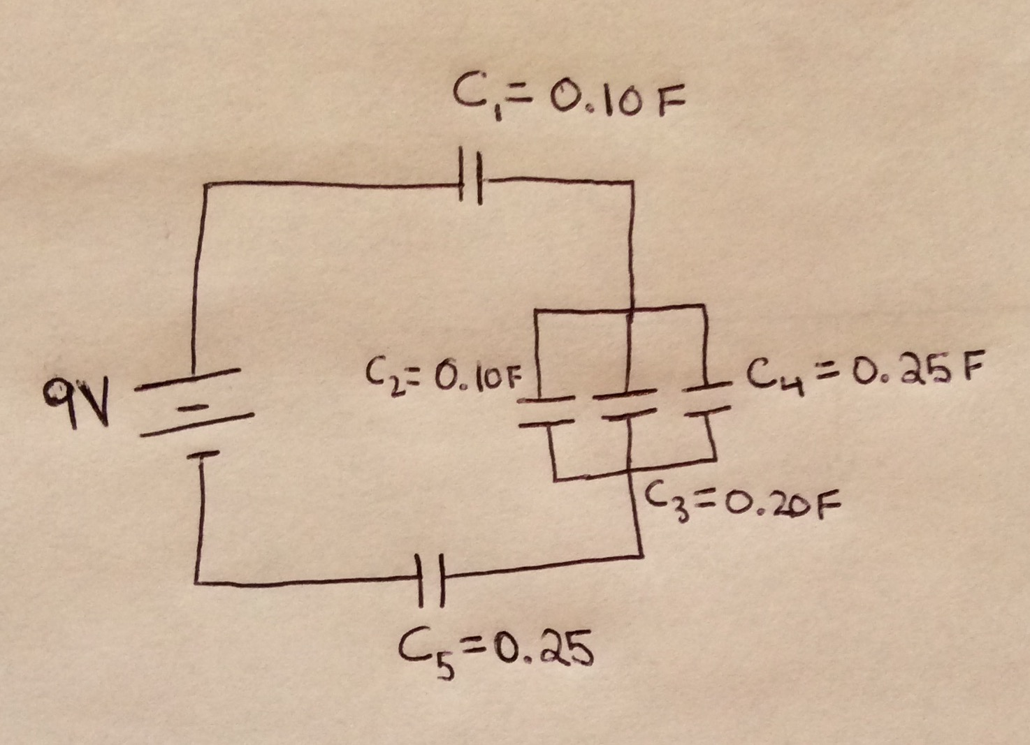 Solved For the following capacitor network. Find: A) The | Chegg.com Solved For the following capacitor network. Find: A) The | Chegg.com