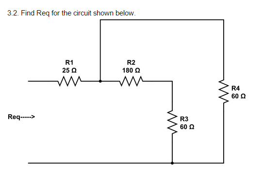 Solved 32 Find Req For The Circuit Shown Below 