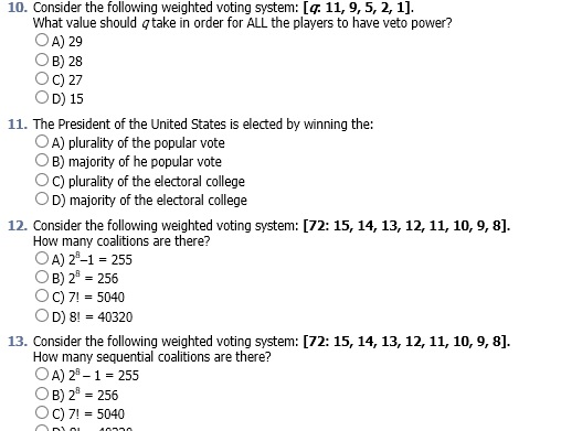 Solved Using The Plurality Method The Winner Of The
