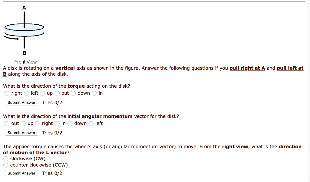 Solved Front View A disk is rotating on a vertical axis as | Chegg.com