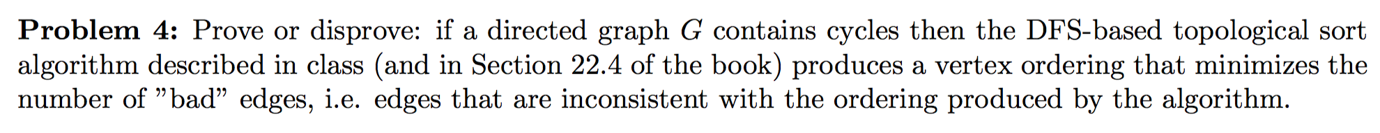Solved Prove or disprove: if a directed graph G contains | Chegg.com