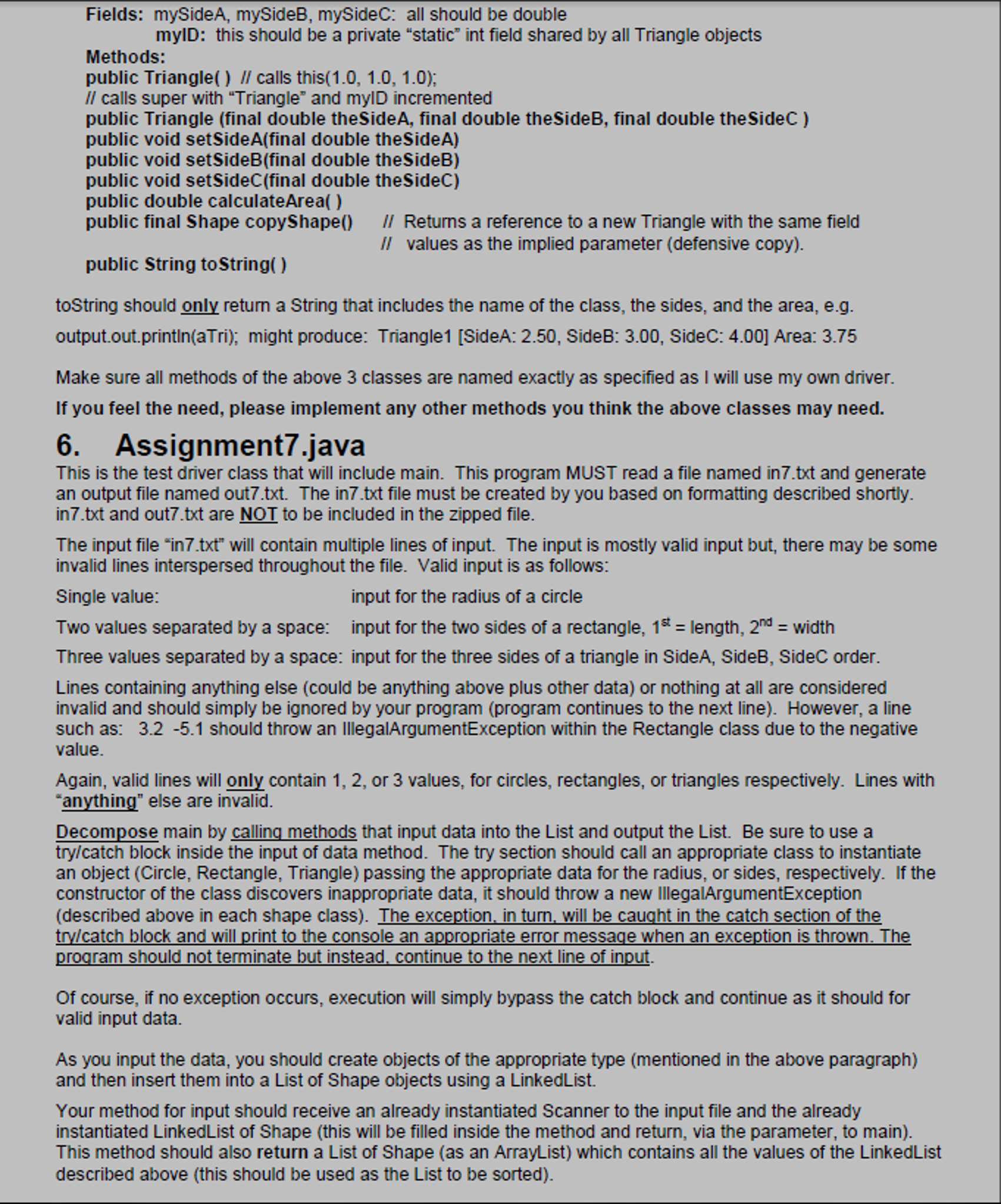 Solved DETAILS You will create 3 shape classes (Circle, | Chegg.com