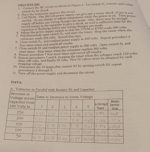 Solved ARINER EXPERIMENT 7 THE RC CIRCUIT OBJECT The object | Chegg.com