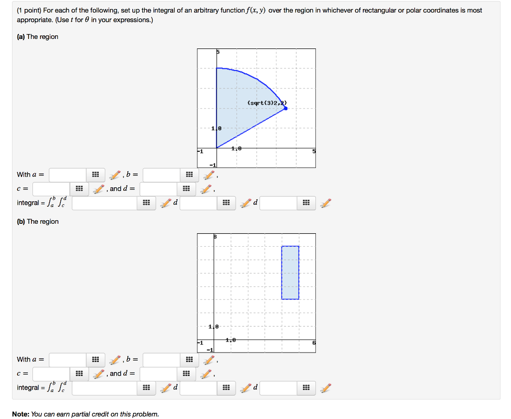 Solved For each of the following, set up the integral of an | Chegg.com