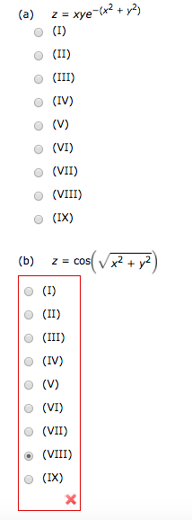 Solved Without a computer or calculator, match the equations | Chegg.com
