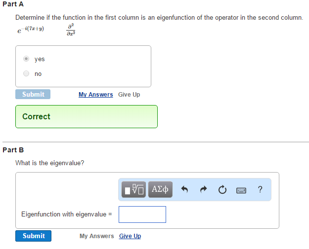 Solved Part A Determine if the function in the first column | Chegg.com