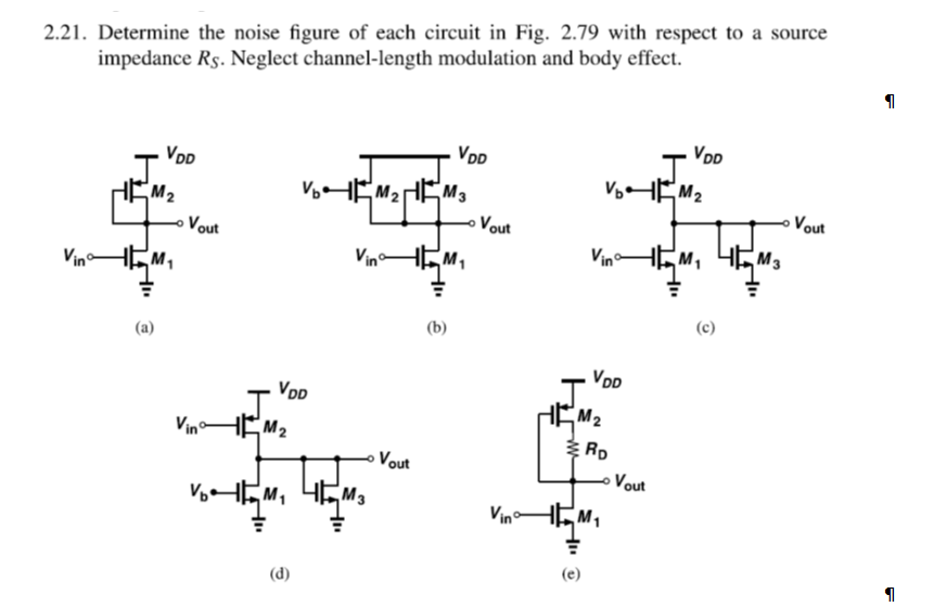 Solved Determine the noise figure of each circuit in Fig. | Chegg.com