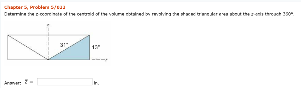 Solved Chapter 5, Problem 5/033 Determine the z-coordinate | Chegg.com