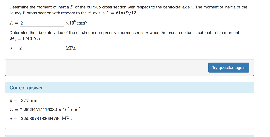 Solved A beam has the built-up cross section shown below. | Chegg.com