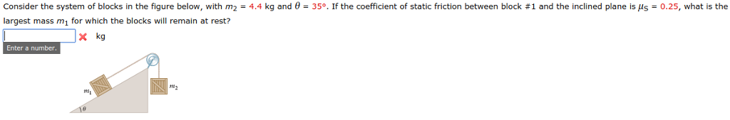 Solved Consider the system of blocks in the figure below, | Chegg.com