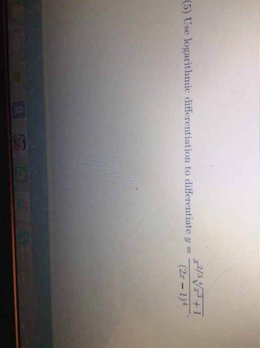 Solved Use logarithmic differentiation to differentiate y = | Chegg.com