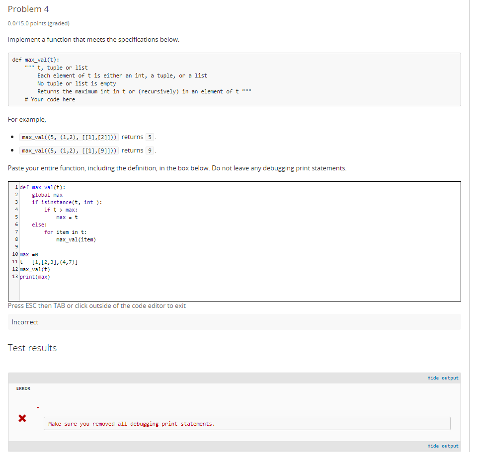 Solved Implement a function that meets the specifications | Chegg.com