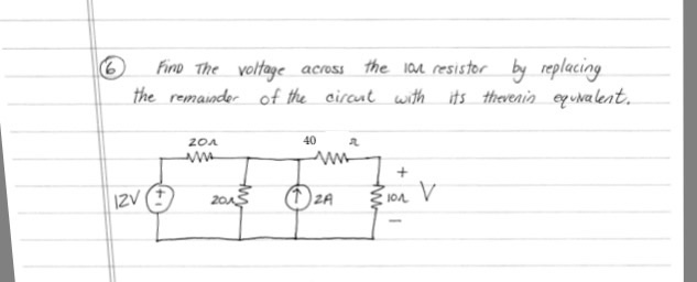 Solved Find the voltage across the 10 Ohm resistor by | Chegg.com