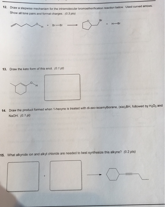 Solved Draw a step mechanism for the intramolecular | Chegg.com