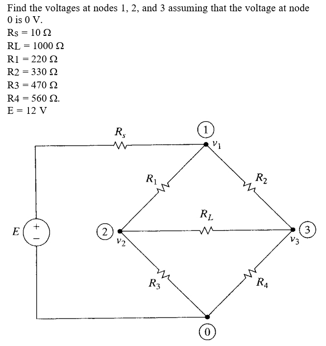 Solved Find the voltages at nodes 1, 2, and 3 assuming that | Chegg.com
