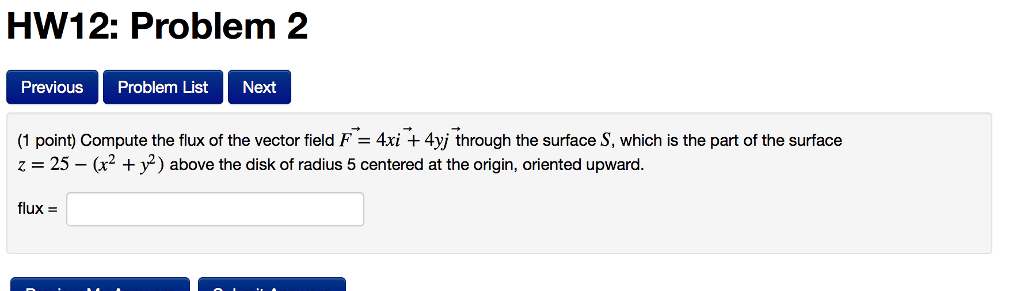 Solved HW12: Problem 2 Previous Problem List Next (1 point) | Chegg.com