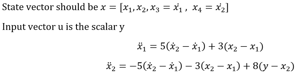Solved Convert the equations into state variable form, with | Chegg.com