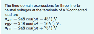 Solved The time-domain expressions for three line-to- | Chegg.com