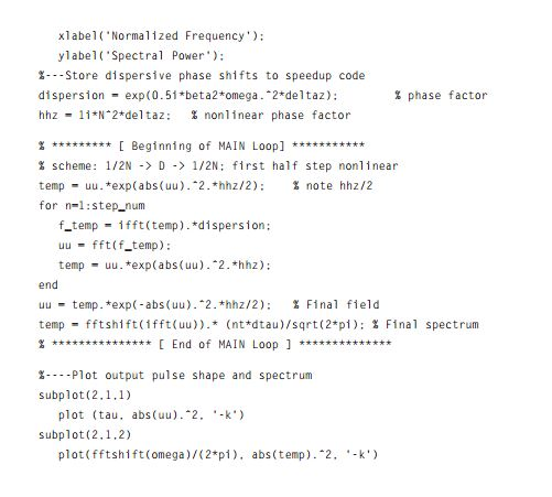 Implement the split-step Fourier method of Section | Chegg.com
