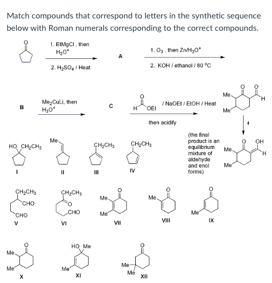 Solved Match compounds that correspond to letters in the | Chegg.com