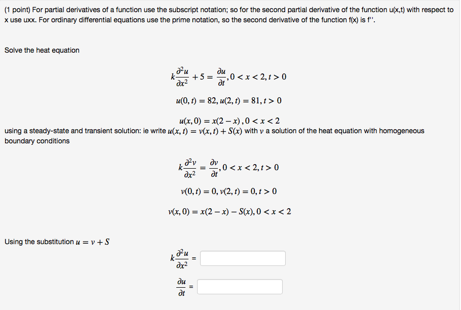 For partial derivatives of a function use the | Chegg.com