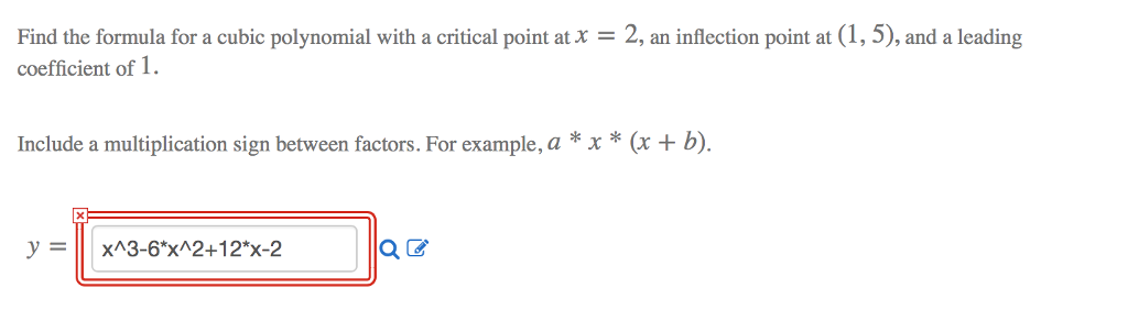 Solved Find the formula for a cubic polynomial with a | Chegg.com