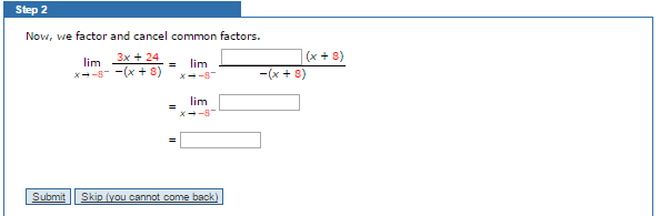 Solved Now, we factor and cancel common factors. lim_x | Chegg.com