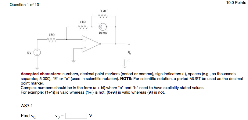 Solved Accepted characters: numbers, decimal point markers | Chegg.com