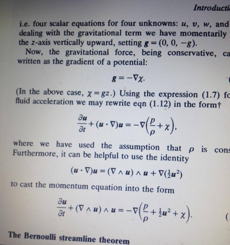 Solved 1.5. For an inviscid fluid we have Euler's equation | Chegg.com