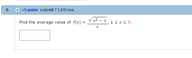 Solved Find the average value of f(x) = Squareroot x^2 - | Chegg.com