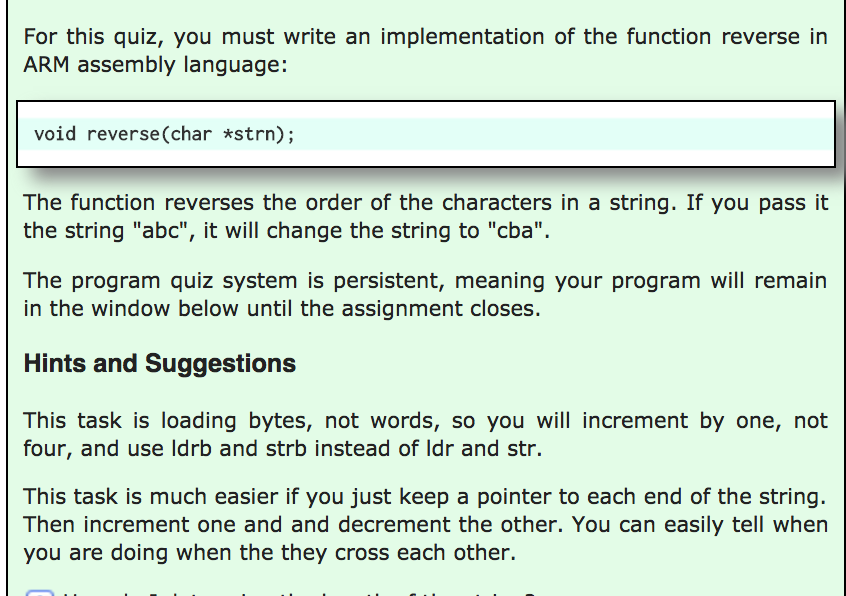 Solved For this quiz, you must write an implementation of | Chegg.com