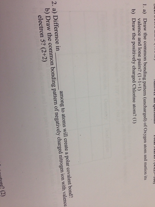 Solved Draw the common bonding pattern (uncharged) of | Chegg.com