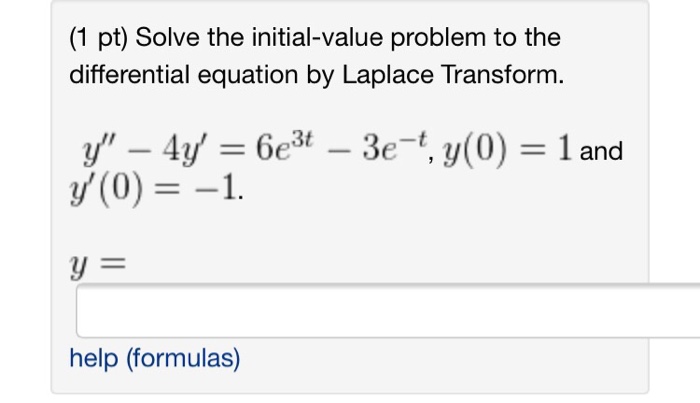 Solved Solve the initial-value problem to the differential | Chegg.com