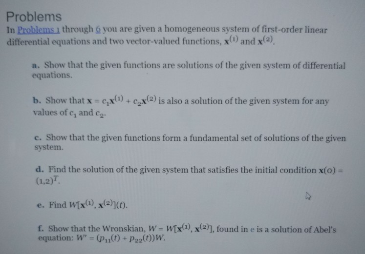Solved Problems In Problems 1 through 6 you are given a | Chegg.com