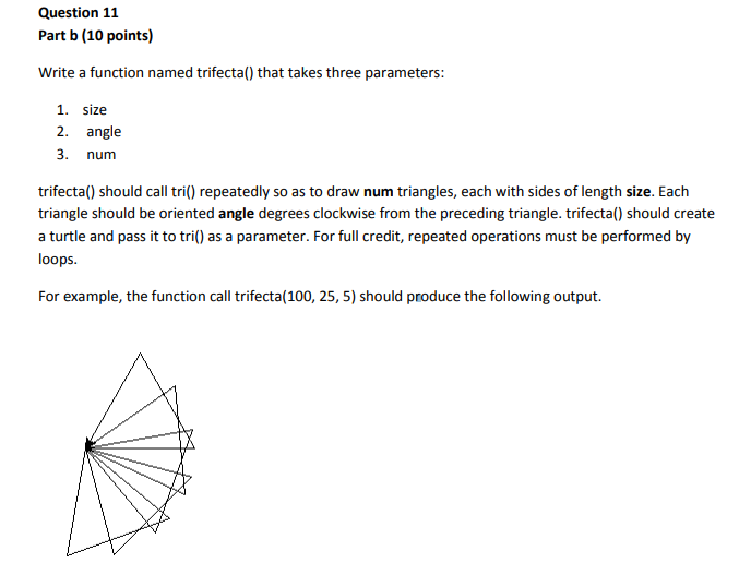 Solved Question 11 Part b (10 points) Write a function named | Chegg.com