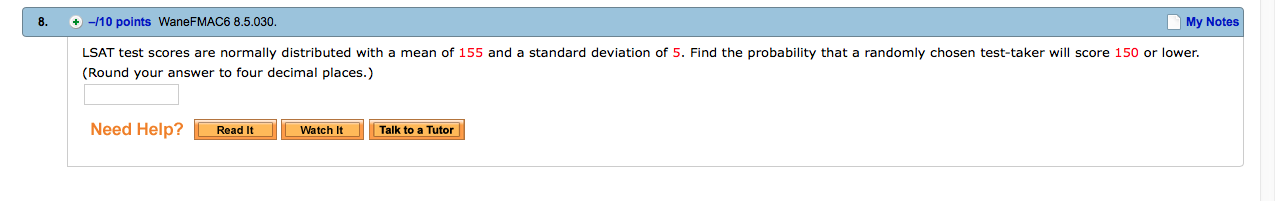 Solved LSAT test scores are normally distributed with a mean | Chegg.com