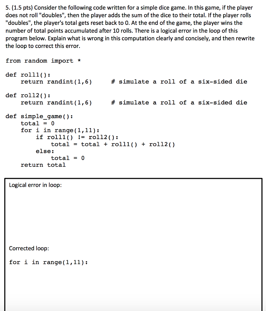 Solved 5. (1.5 pts) Consider the following code written for | Chegg.com