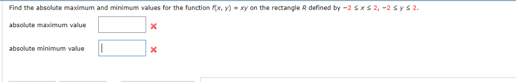 Solved Find the absolute maximum and minimum values for the | Chegg.com